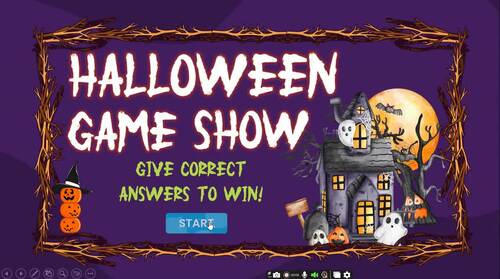 Halloween Main Idea and Supporting Details Game Show Reading Activity