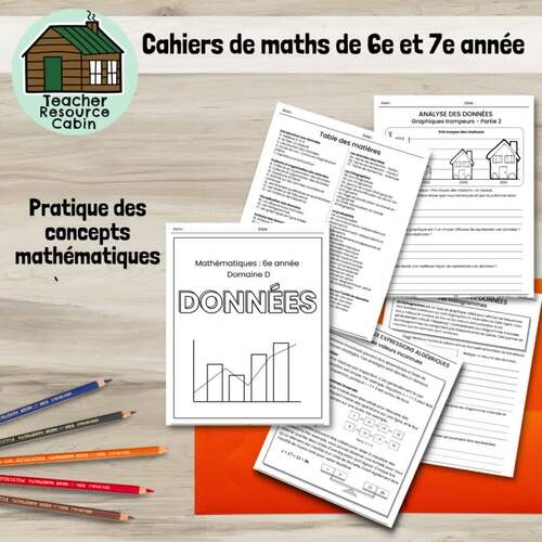 Grade 6/7 Ontario FRENCH Math Workbook Bundle by Teacher Resource Cabin