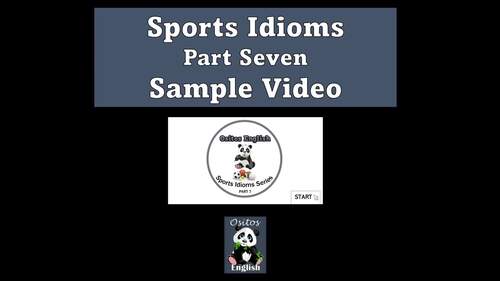 Advanced ESL: Sports Idioms Part 7 by Ositos English | TPT