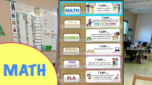 Alberta Curriculum, Grade 4 I CAN STATEMENT posters for MATH w Learning ...