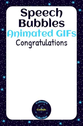Animated GIF Congratulations Speech Bubbles Clipart – Orange | TPT