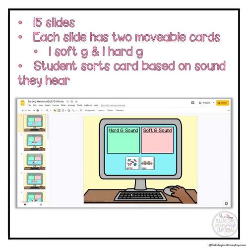 Hard and Soft C Digital Phonics Sorting by The Primary Emporium | TPT