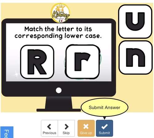 Letters Matching Game Upper and Lower case by Teacher Kimmy | TpT