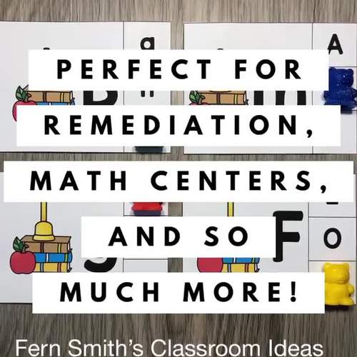 Alphabet Clip Card Literacy Center for Uppercase & Lowercase Letters