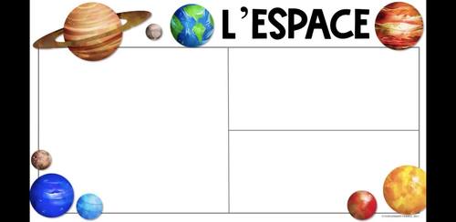 French Space Themed Google Slides Template | Distance Learning | TPT