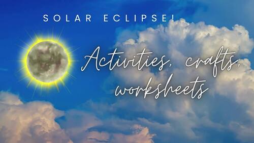 Solar Eclipse Hands on Activities, Worksheets and Crafts | TPT