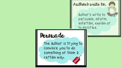 Author’s Purpose PowerPoint PIE’ED (Persuade, Inform, Entertain ...