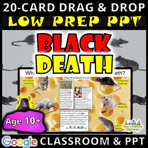 The Black Death - Digital Medieval card sort History lesson - Grades 5-8