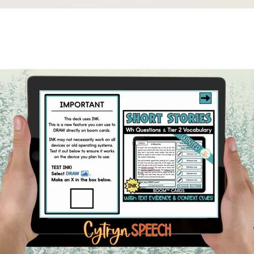 Winter Short Stories Speech Therapy Boom Cards™ - Vocabulary & Wh Questions