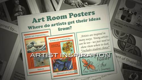 ART CLASSROOM x14 Posters Inspiration IDEAS for young artists in 3rd ...