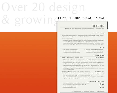 Executive Assistant CV Templates, Director Resume Template, CEO Resume ...