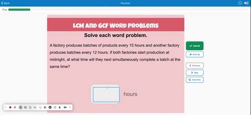 6th Least Common Multiple/Greatest Common Factor Word Problems Boom ...
