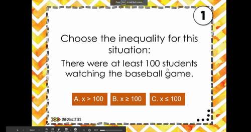 Inequalities Digital Task Cards and Quiz by Cognitive Cardio Math