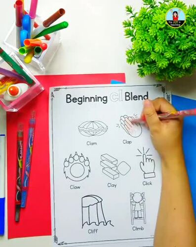 Beginning CL Blend Worksheet by The Joy in Teaching | TPT