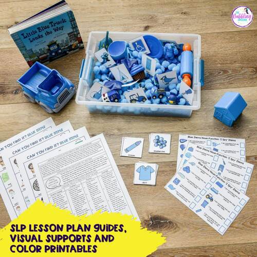 Speech Therapy Color Sensory Bin for Articulation, Language, Sorting ...