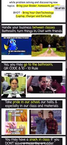 I Wish That I Could Be Like The Cool Kids Class Rules & Expectations