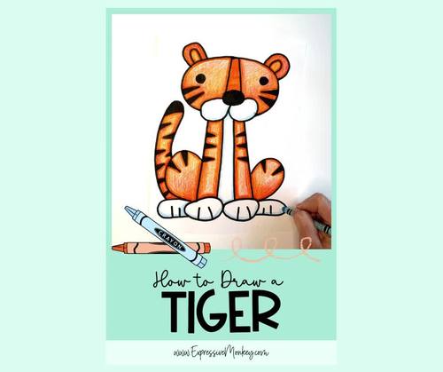 How to Draw a Tiger • Fun Art Sub Lesson • Roll A Tiger | TPT