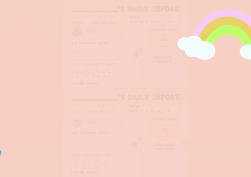 Preschool Daily Report Card | Preschool Report Card | Toddler Daily Log