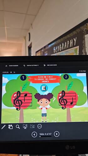 Treble Clef Space Note Interactive Apple Tree Elementary Music Activity ...