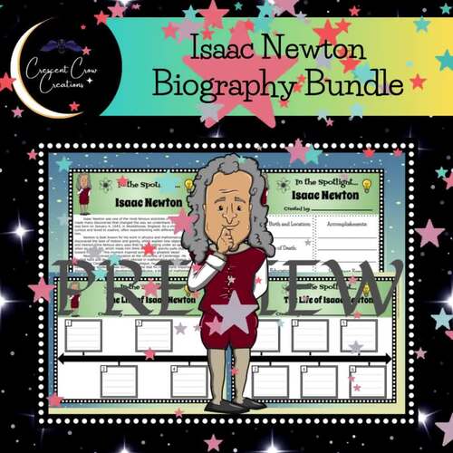 Isaac Newton Biography Report | Reading Passage & Graphic Organizers
