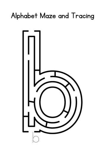 Alphabet Worksheets - Mazes and Tracing the Letter Activities by Taro ...
