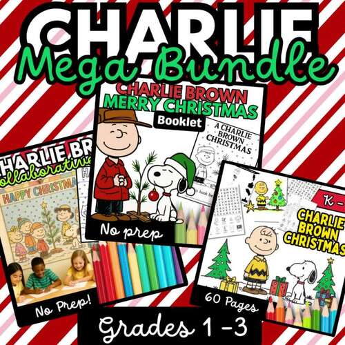 Charlie Brown Merry Christmas Activities Bundle | Peanuts Holiday ...