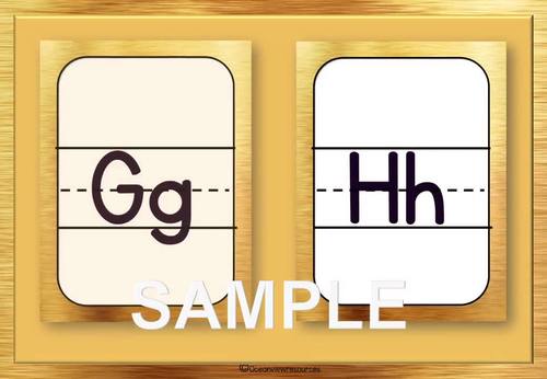 ALPHABET POSTERS without Pictures l DECOR l GOLDEN METALLIC DESIGN