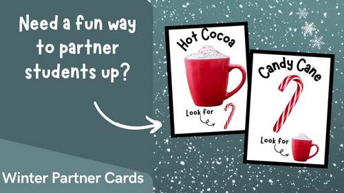 Winter/Christmas Partner Pair Up Cards! by HolmRoom | TPT