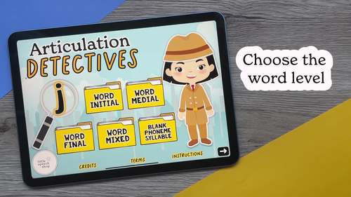 Articulation Detective - J - with GIFs - Boom Cards™ and PowerPoint