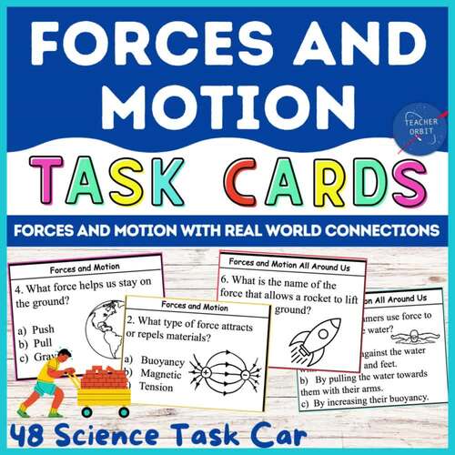 Forces and Motion Task Cards | Science Activities Stations Game | TPT