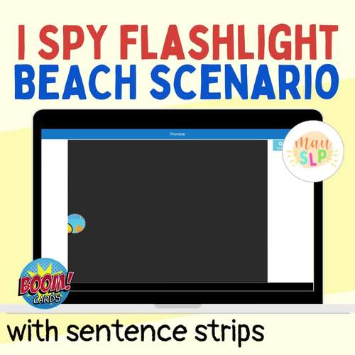 I Spy Flashlight Beach Scenario Boom Cards™ by Mau SLP | TPT