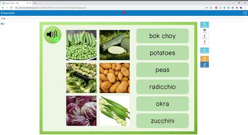 Vegetable Vocabulary #2 BOOM CARDS for Adult ESL by Rike Neville