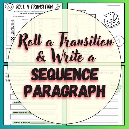 Sequence Writing Lesson: Roll for Transition Words & Write How-To ...