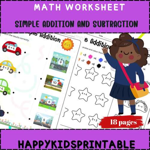 Kindergarten Addition and Subtraction Worksheets – Numbers 0–10 | Fun Math