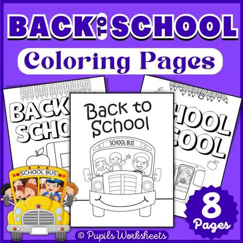 Back To School Coloring Pages Activities - First Day of School Coloring ...