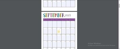 Editable Monthly Yearly Calendar Printable Digital school year 2023 - 2024