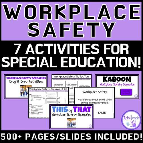 Workplace Safety Scenarios Life Skills Activities Safety in the ...