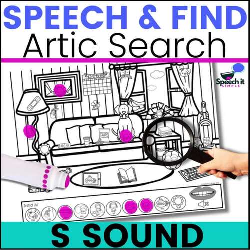 Speech and Find - S Sound - Articulation Worksheets - Find It - Speech ...
