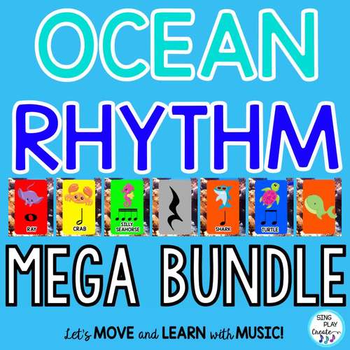 Ocean Rhythm Activities Mega Activity Bundle:{All Levels} PreK-4th Grade