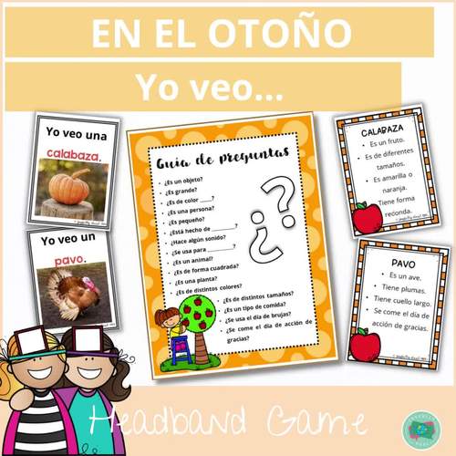 EN EL OTOÑO, YO VEO... FALL VOCABULARY - SPANISH GAME - SEASONS OF THE YEAR