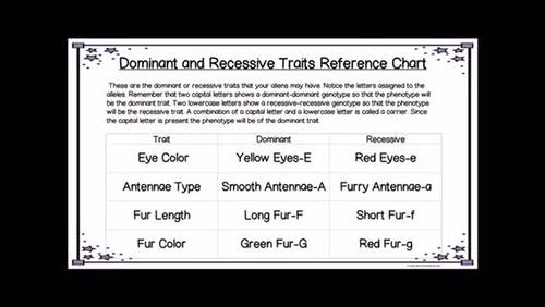 Punnett Square Dice Toss Game | Fun Alien Genetics & Heredity Activity