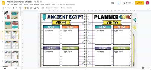 Ancient Egypt Digital Interactive Notebook for Distance Learning