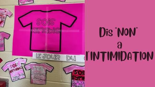 French Journée du Chandail Rose Writing Pack-Pink Shirt Day Activities ...