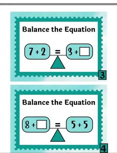 Balance The Equation- Subtract and Add- End of The Year Review/ Summer ...