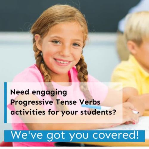 Progressive Tense Verbs Activities | Print & Digital | Literacy Centers