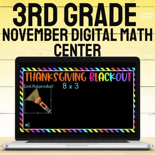 Thanksgiving Digital Math Center 3rd Grade Multiplication | Distance ...