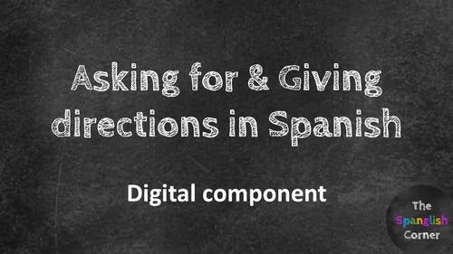 Asking For & Giving Directions in Spanish Activities by The Spanglish ...