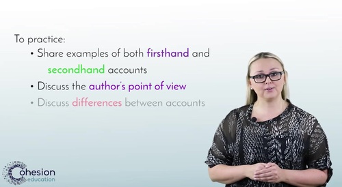 Compare & Contrast Firsthand & Secondhand Accounts of a Topic | TPT