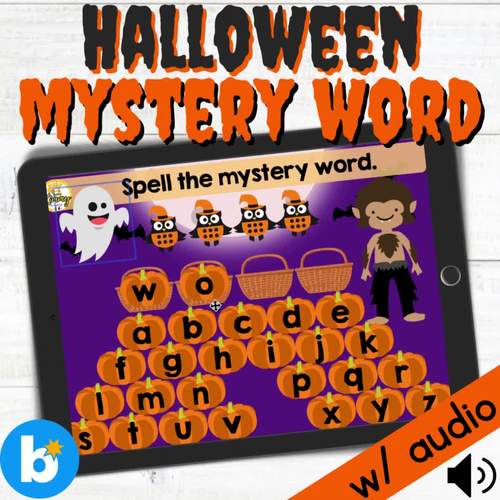 Halloween Mystery Word Spelling Boom Cards by Teacher Kimmy | TPT