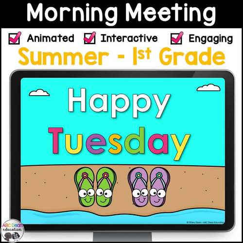 DIGITAL Morning Meeting - SUMMER - June July August - 1st Grade ...